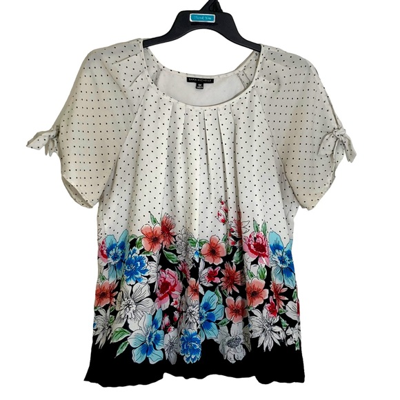 Sara Michelle | Tops | Sara Michelle Floral Pleated Lined Top Short ...